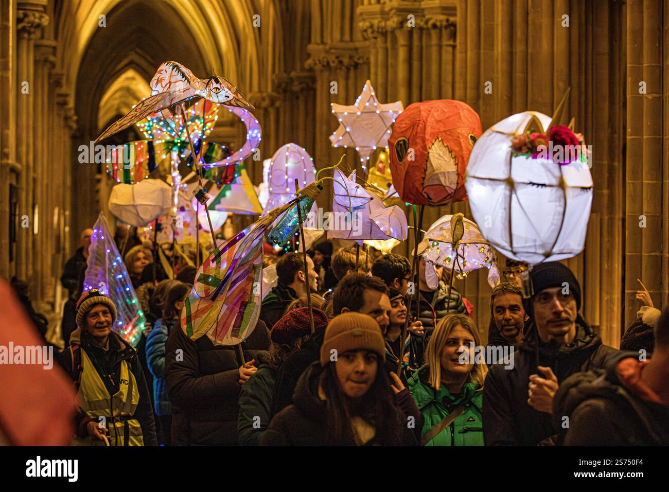 Wells, Somerset, England, UK, 18th January, 2025. Crowds from across ...