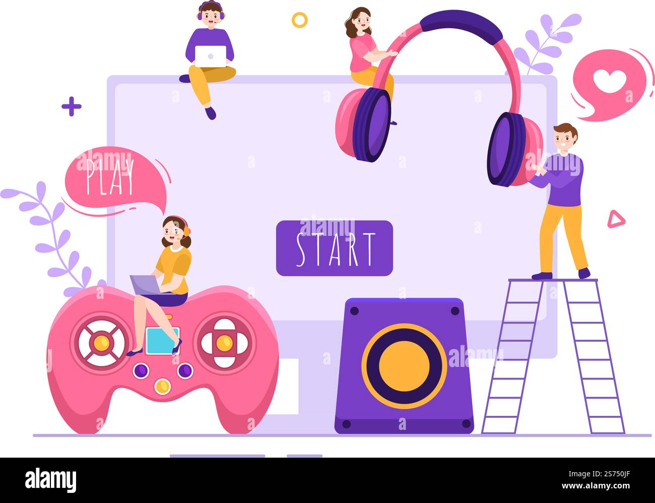 Video Game with Kids Playing Gamepad Controllers Fighting Console on Android Mobile Computer in ...