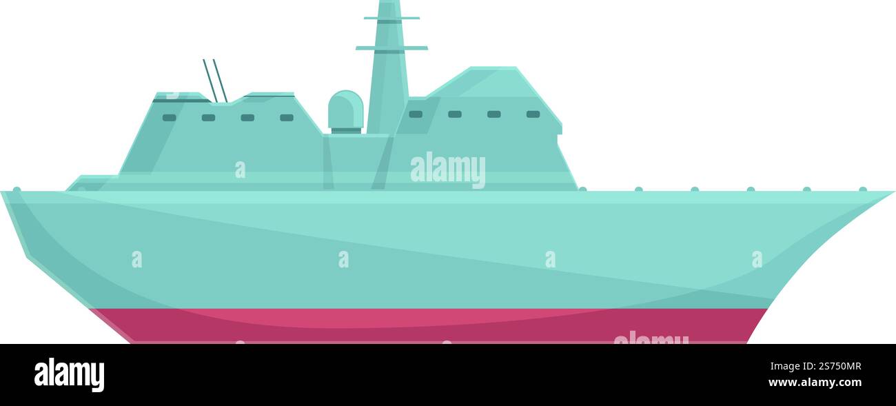Sea warship icon cartoon vector. Ship military. Navy boat. Sea warship ...