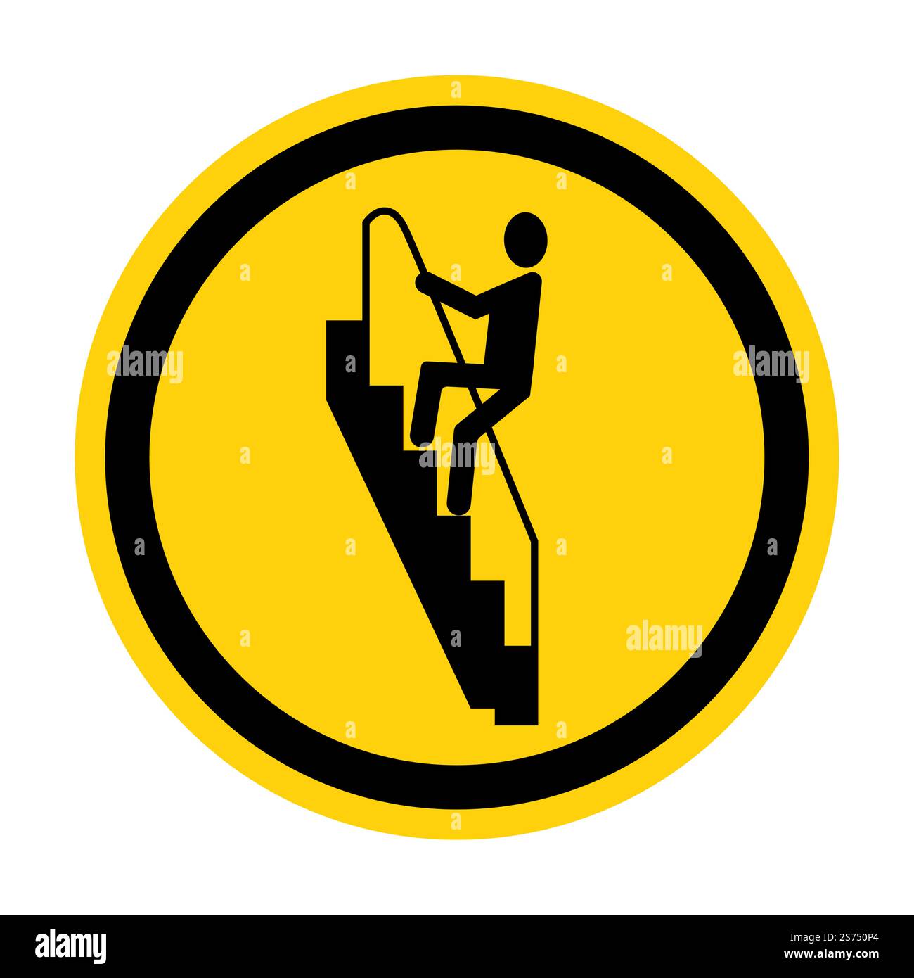 Caution Walk Down Stairs Backwards Sign Stock Vector Image & Art - Alamy