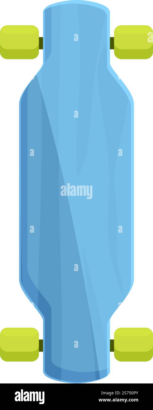 Boy longboard icon cartoon vector. Retro board. Desk city. Boy ...