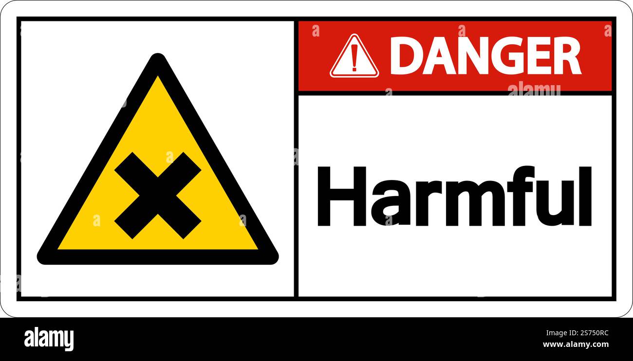 Harmful danger sign on Stock Vector Images - Alamy