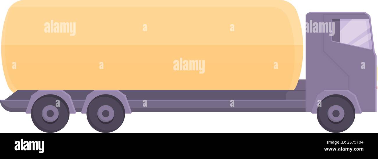 Big tanker icon cartoon vector. Gasoline tank. Diesel transport. Big ...