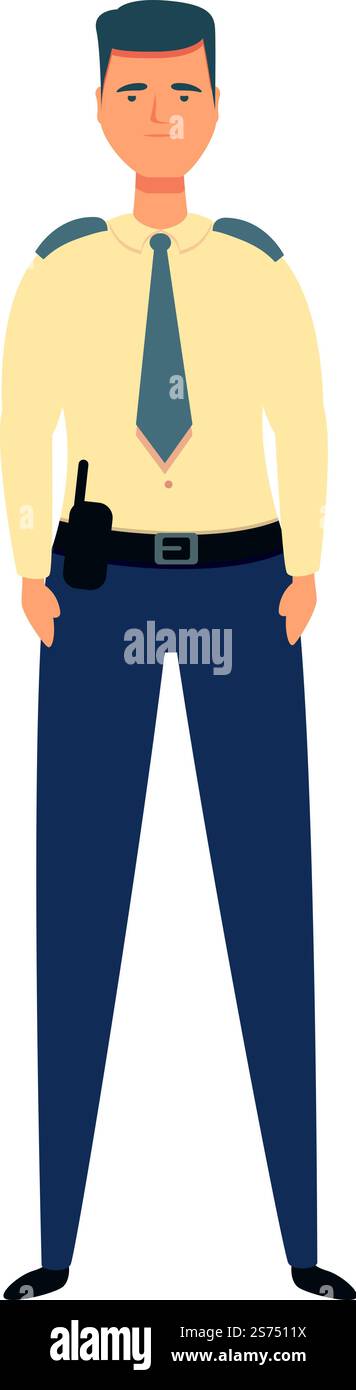 Guard icon cartoon vector. Security man. Police officer. Guard icon ...