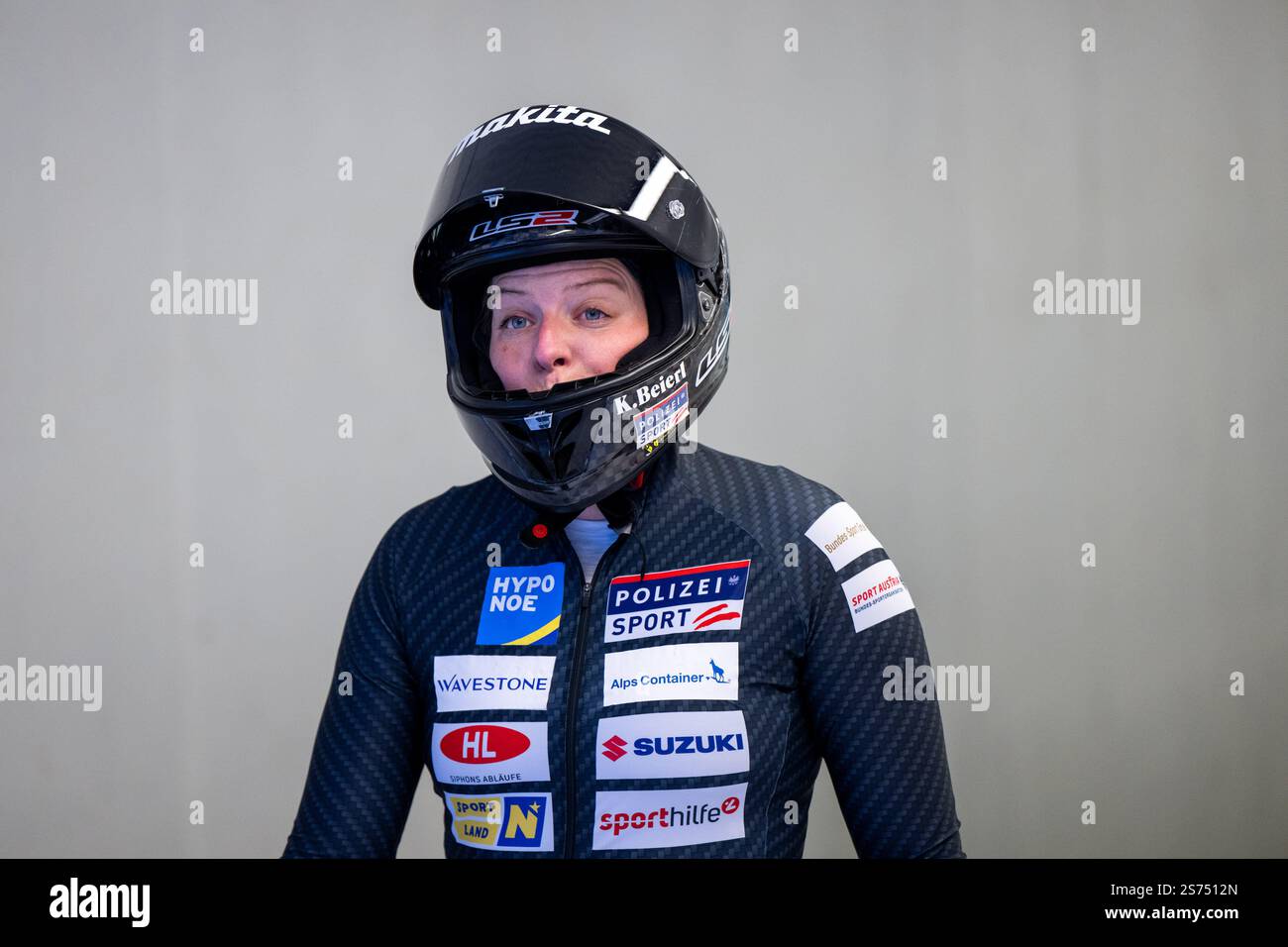 Katrin Beierl (Oesterreich) im Ziel, AUT, IBSF Bob Weltcup Innsbruck ...
