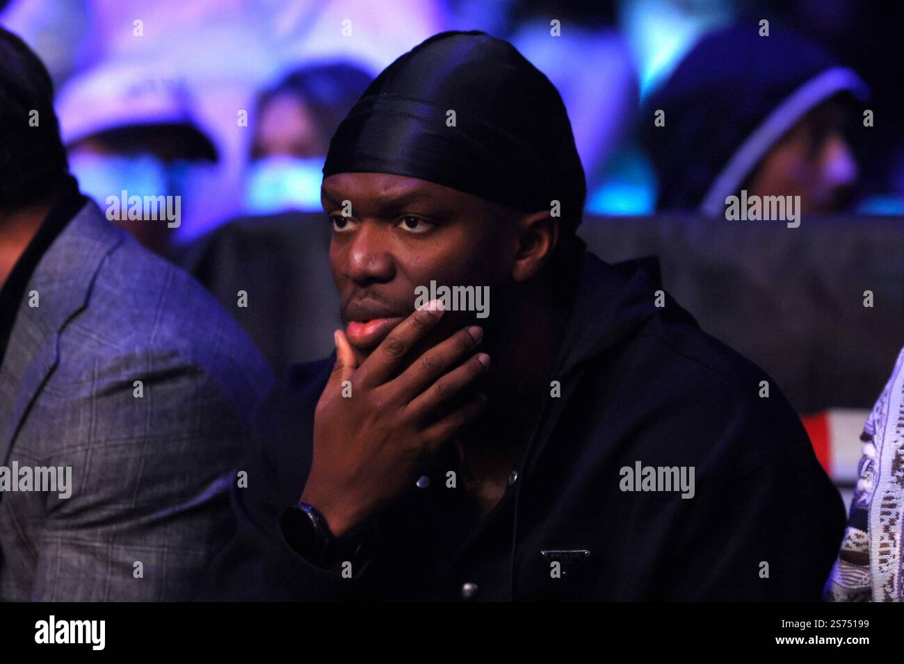 KSI by the ringside at the Co-op Live Arena, Manchester. Picture date ...