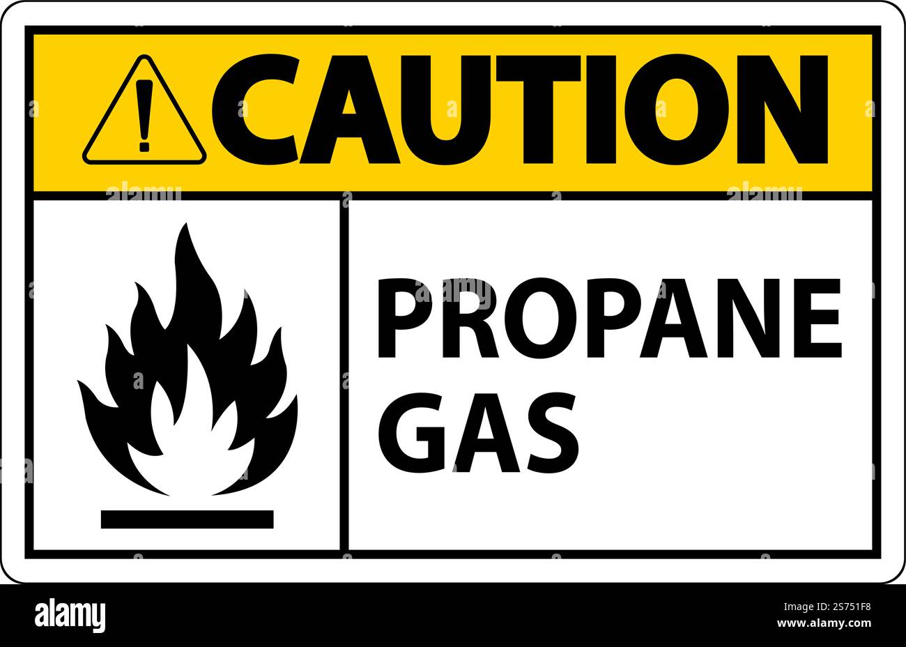 Symbol Propane Caution Label, Propane Gas Sign Stock Vector Image & Art ...