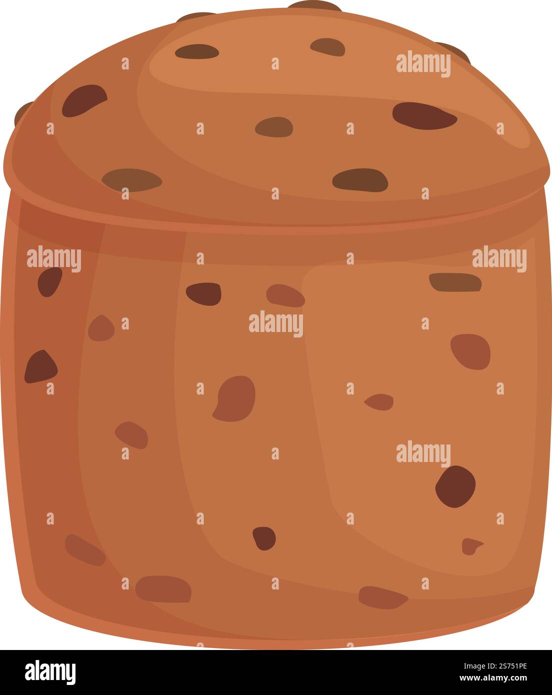 Sweet panettone icon cartoon vector. Italian bread. Cream easter. Sweet ...