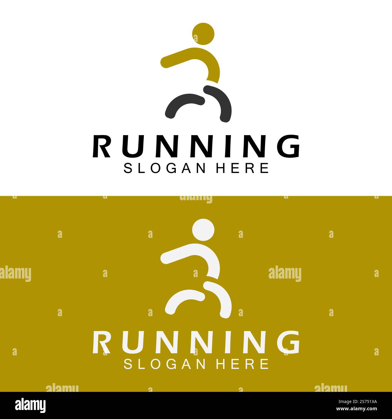 Letter R for running logo design combination letter R and people Stock ...