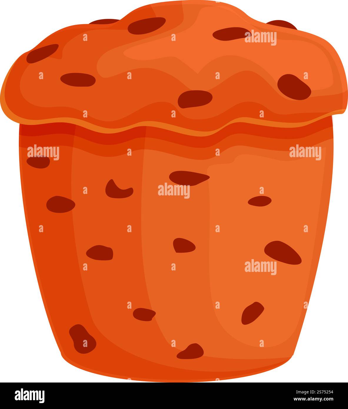 Panettone food icon cartoon vector. Italian cake. Idea cream. Panettone ...