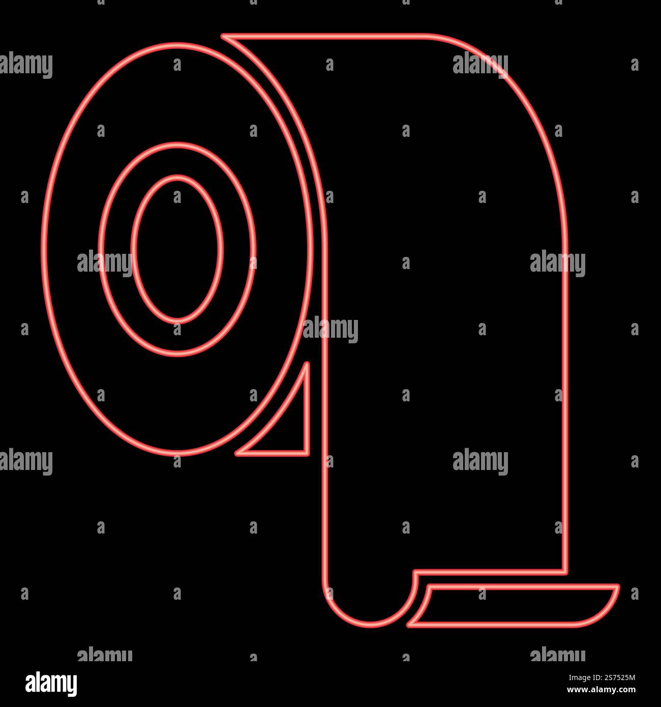 Neon toilet paper Roll rouleau Kitchen paper Paper roll red color ...