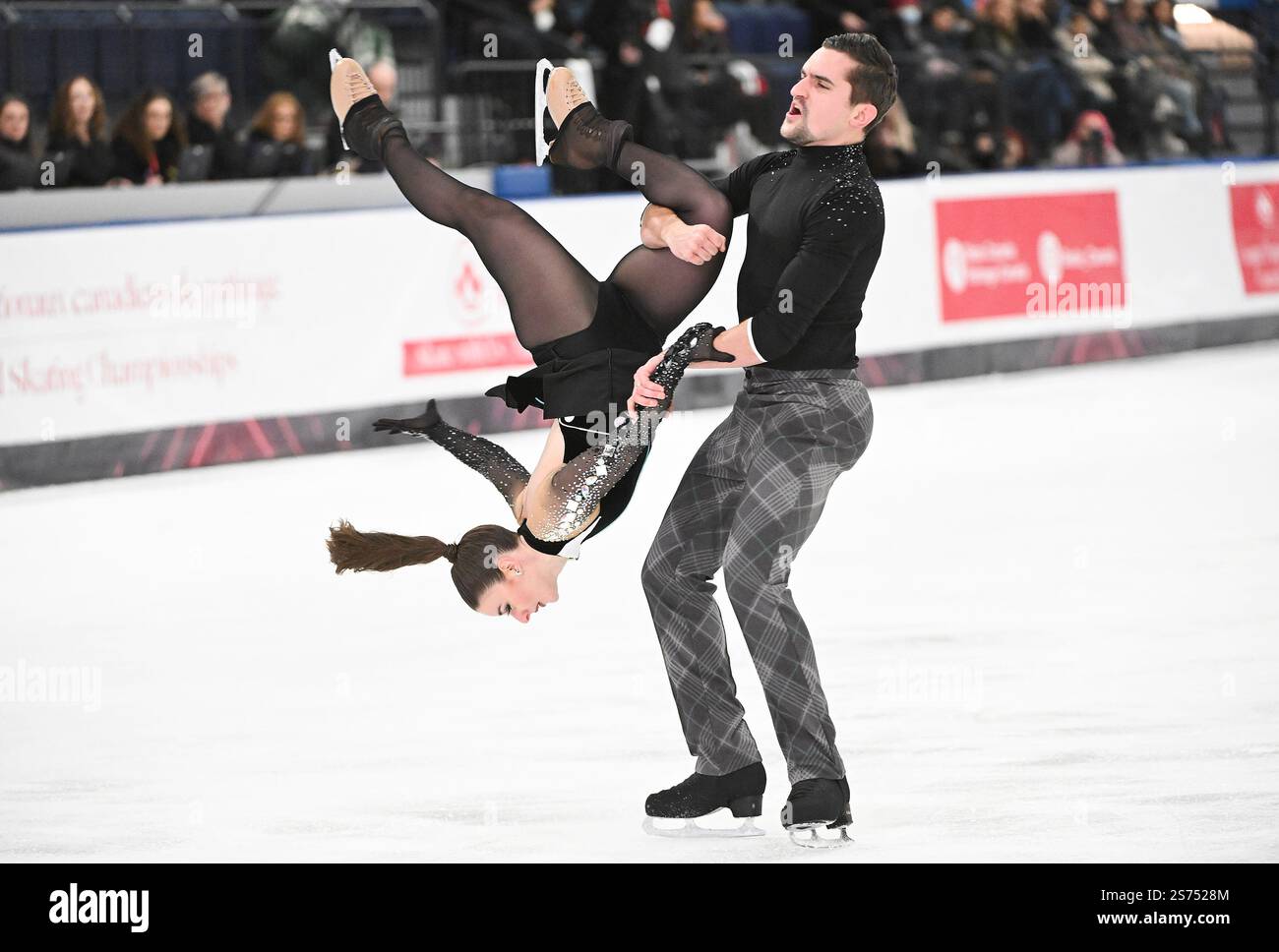 Marie-Jade Lauriault and Romain Le Gac perform their rhythm dance at ...