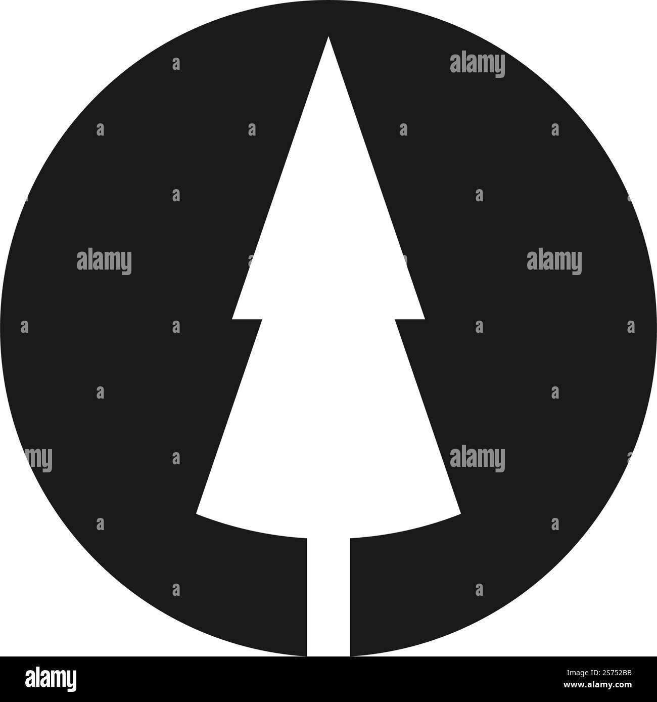 Pine tree illustration vector flat design template Stock Vector Image ...