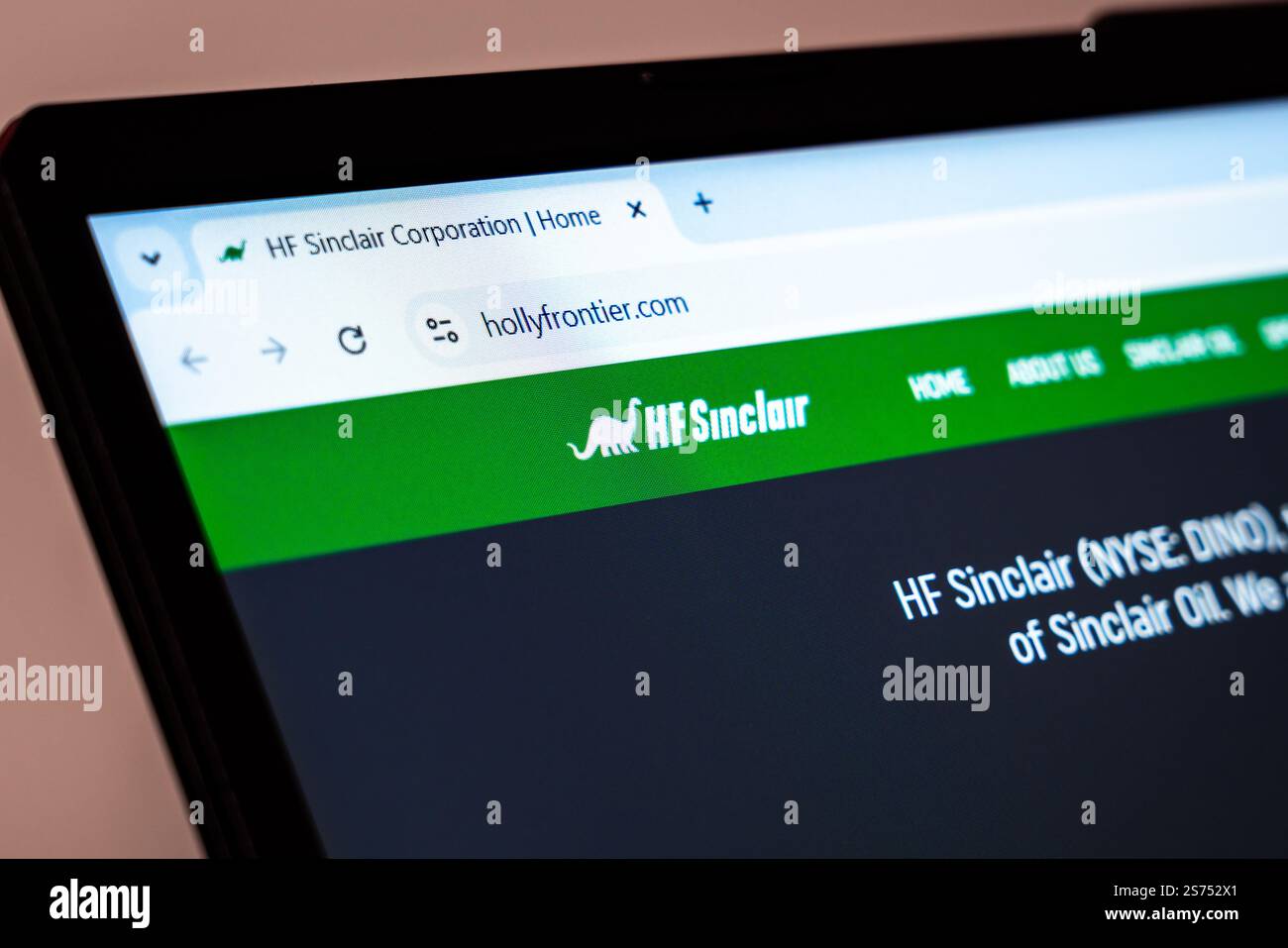 New York, USA - January 17, 2025: HF Sinclair website displayed on ...