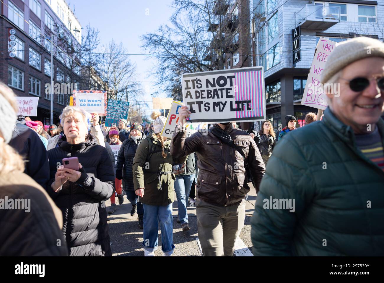Seattle, Washington DC, USA. Seattle People's March January 18th 2025 ...