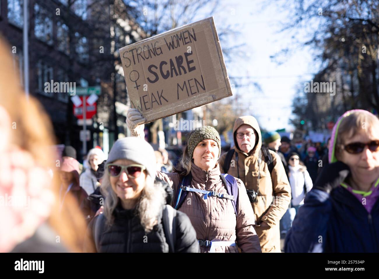 Seattle, Washington DC, USA. Seattle People's March January 18th 2025 ...