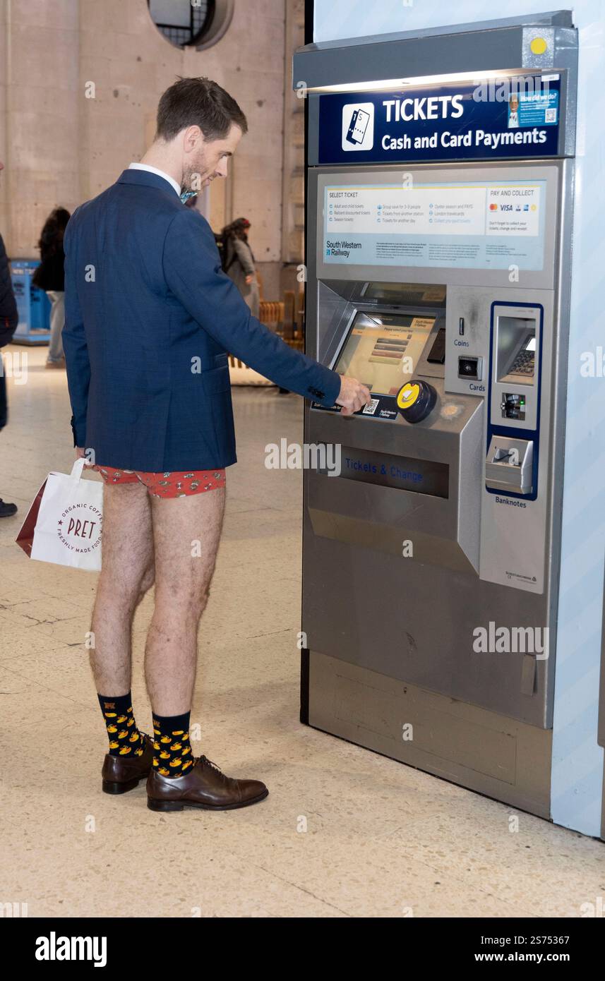 taking part in the No Trousers Tube Ride The annual 'No Trousers Tube ...