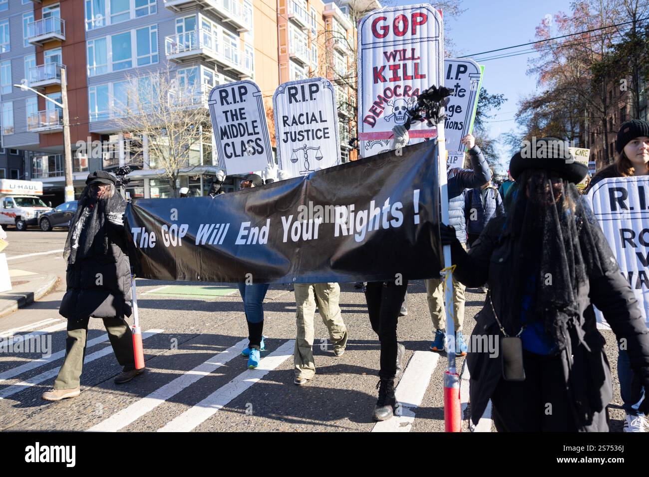 Seattle, Washington DC, USA. Seattle People's March January 18th 2025 ...