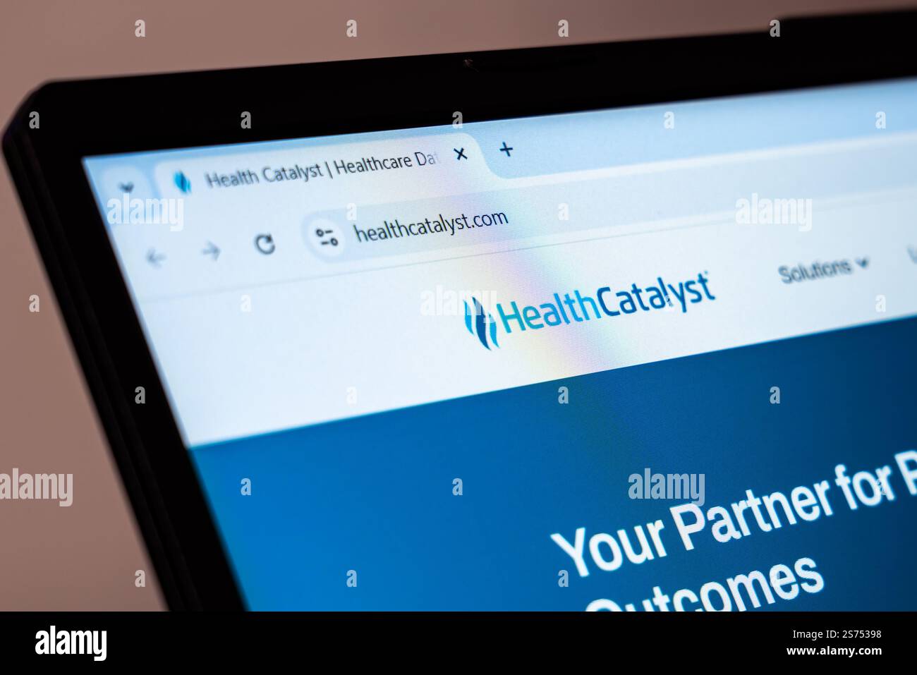 New York, USA - January 17, 2025: Health Catalyst website displayed on ...