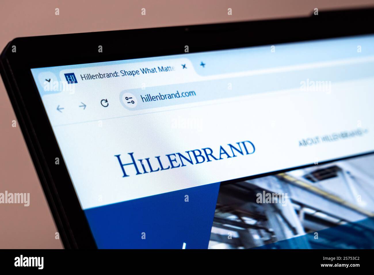 New York, USA - January 17, 2025: Hillenbrand website displayed on ...