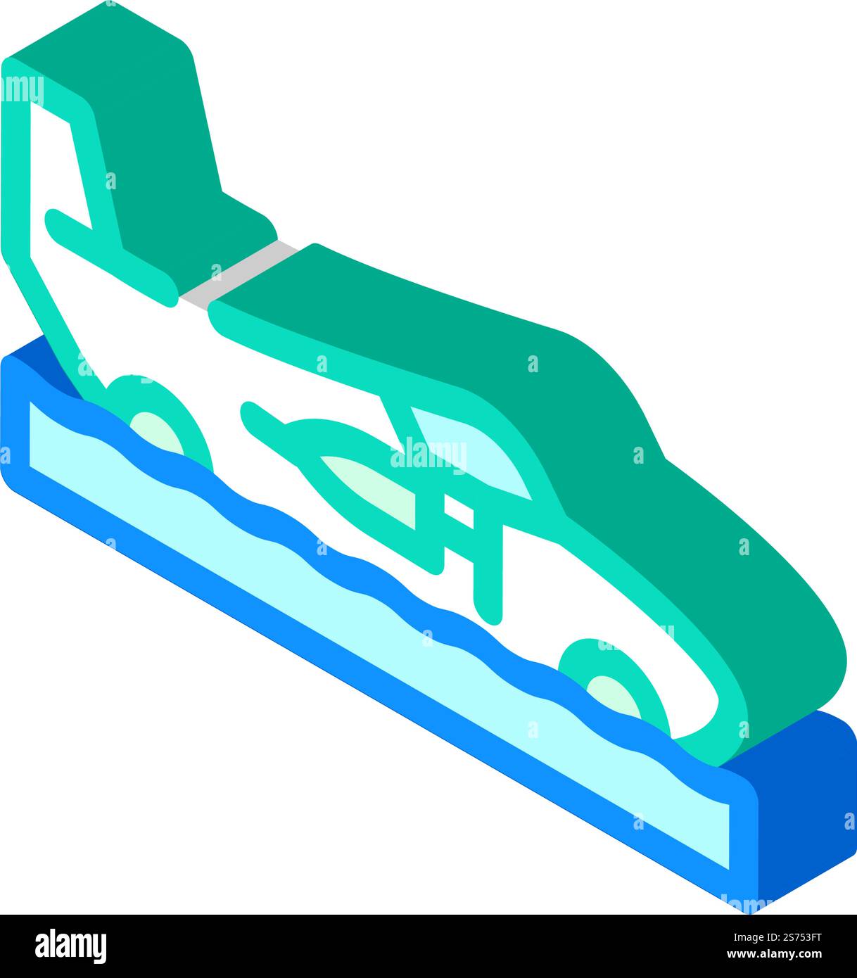 amphibious airplane aircraft isometric icon vector. amphibious airplane ...