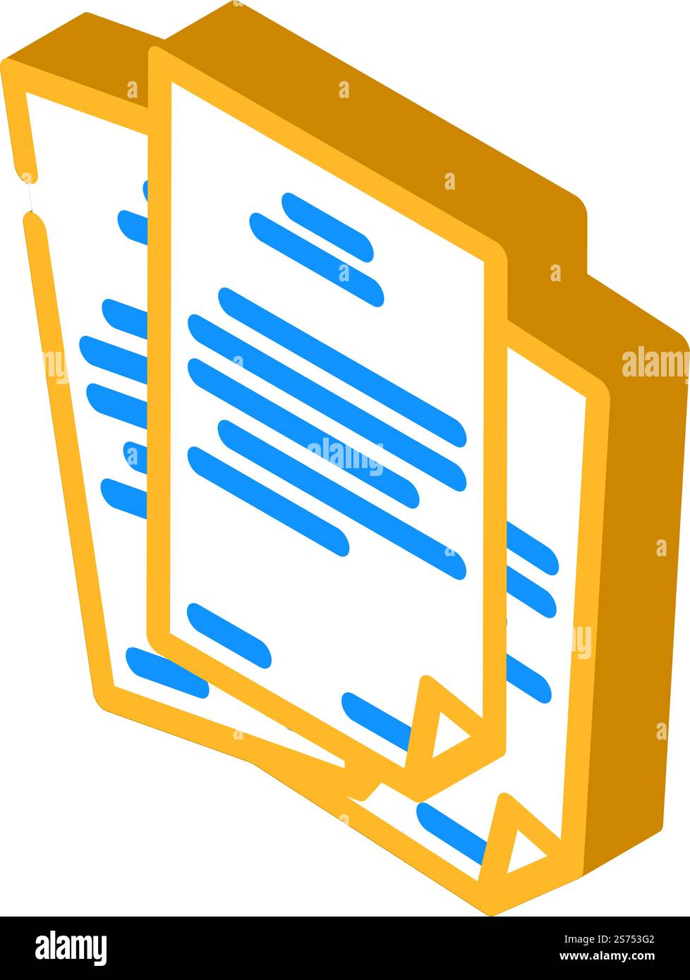storage folder isometric icon vector. storage folder sign. isolated ...