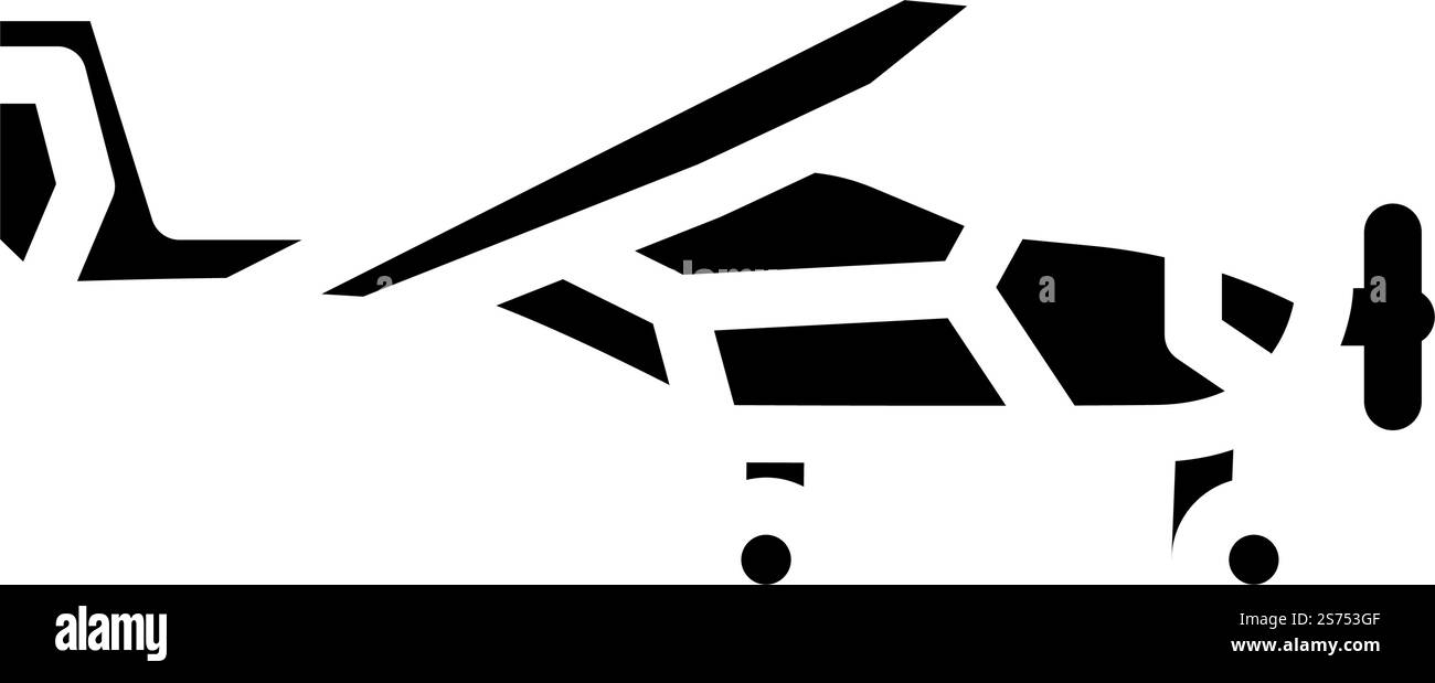 light sport airplane aircraft glyph icon vector. light sport airplane ...