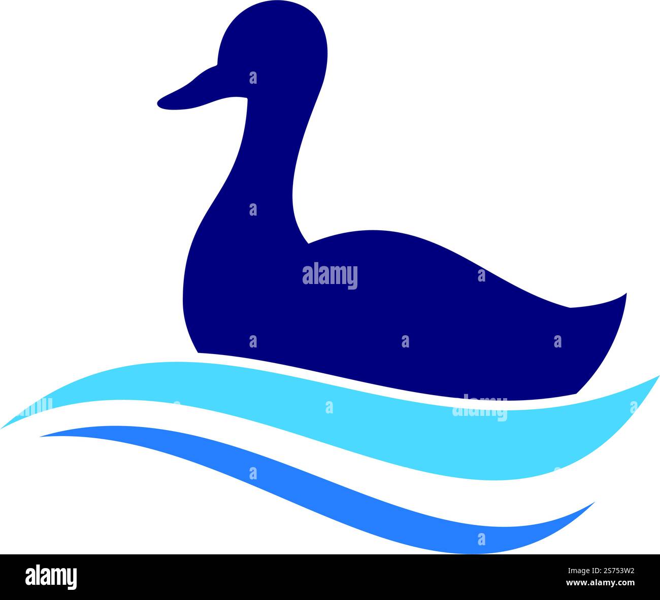 Duck logo vector ilustration icon flat design template Stock Vector ...