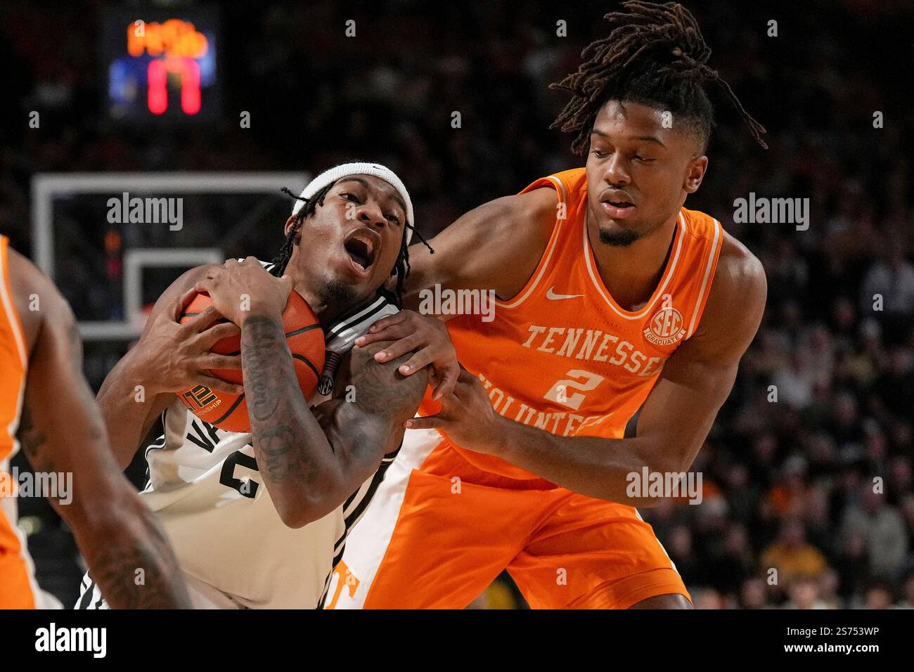 Vanderbilt guard MJ Collins Jr. (2) runs to the basket past Tennessee ...