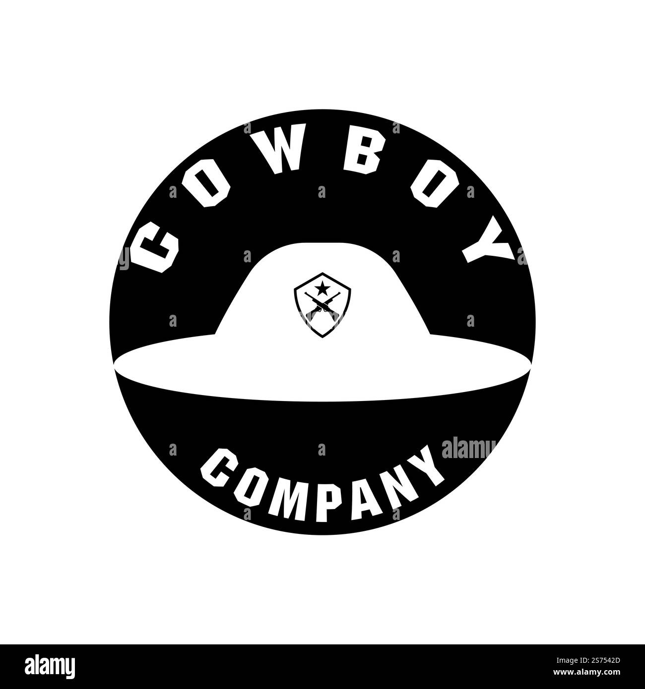 Cowboy logo vector template design Stock Vector Image & Art - Alamy