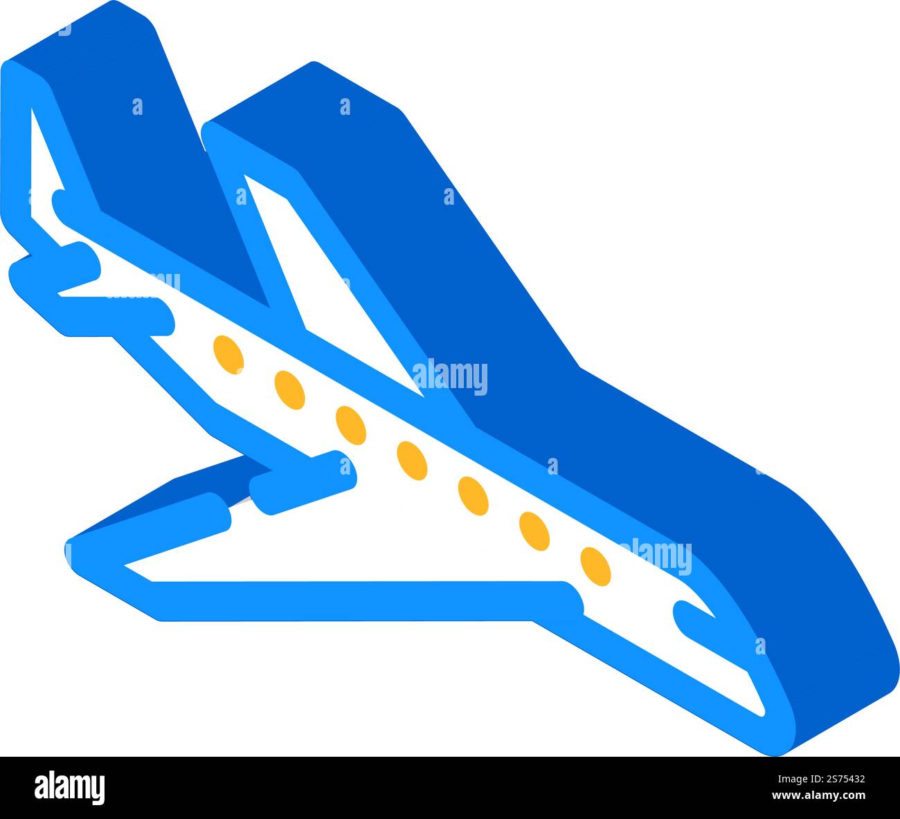 passenger airliner airplane isometric icon vector. passenger airliner ...