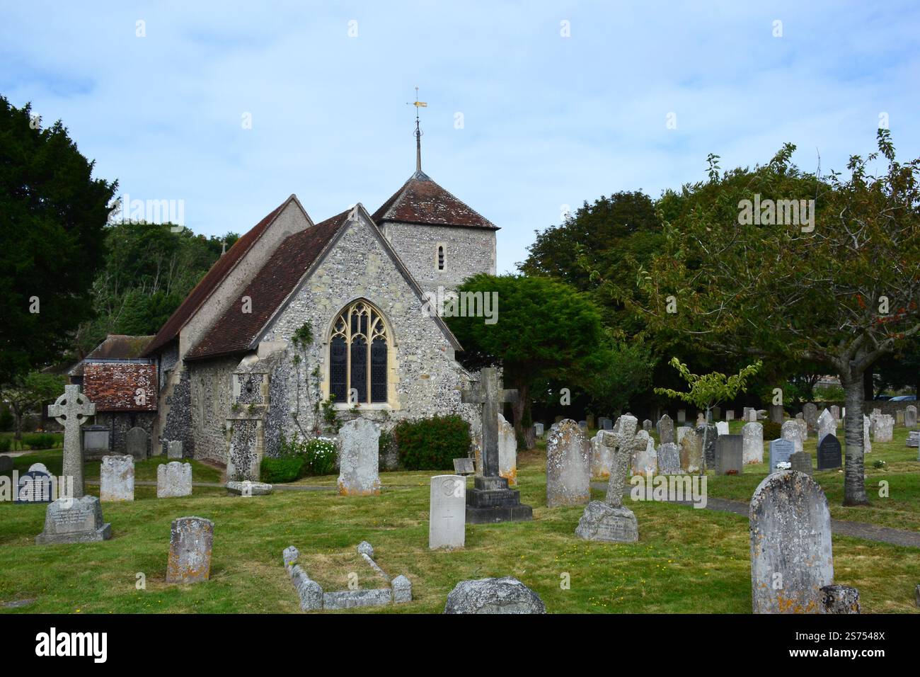 St. Simon and St. Jude Church and graveyard in East Dean, Wealden ...
