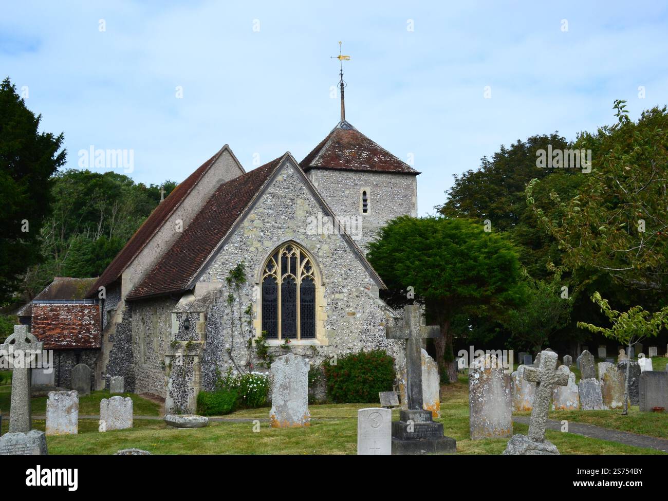 St. Simon and St. Jude Church and graveyard in East Dean, Wealden ...