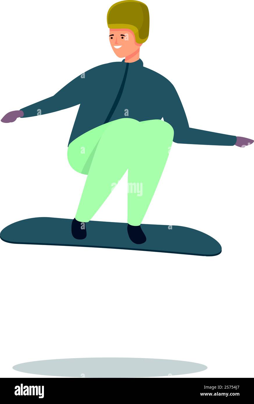 Snowboarding jump icon cartoon vector. Sport school. Active instructor ...