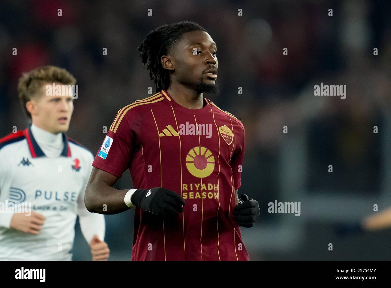 Rome, Italy. 17th Jan, 2025. Manu Kone' of AS Roma looks on during the ...