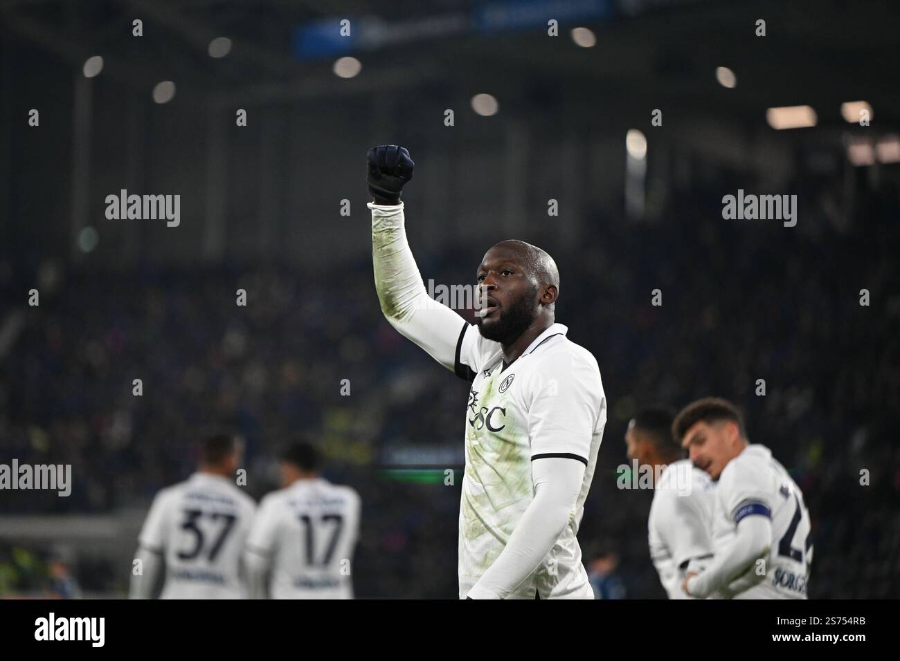 Romelu Lukaku of SSC NAPOLI celebrating after a goal during the Italian ...
