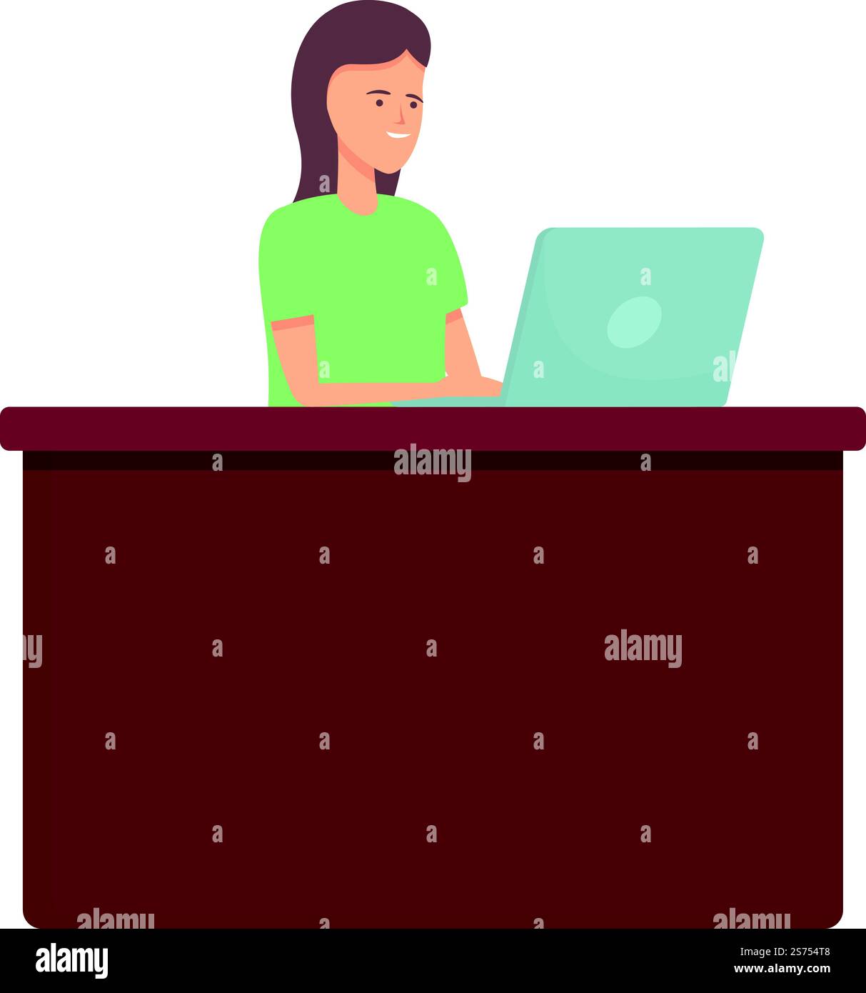 Remote work icon cartoon vector. Online education. Digital internet ...