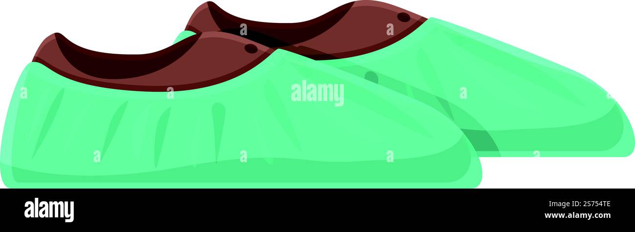 Medical shoe cover icon cartoon vector. Boot footwear. Wear clean ...