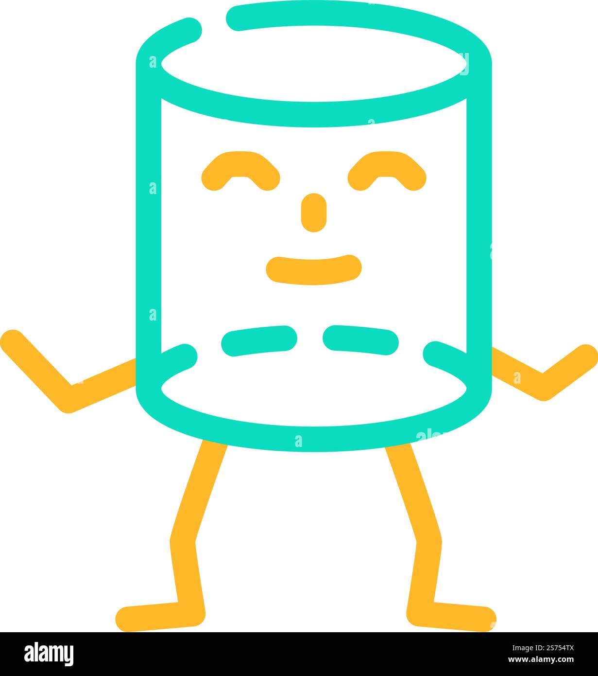 cylinder geometric shape character color icon vector. cylinder ...