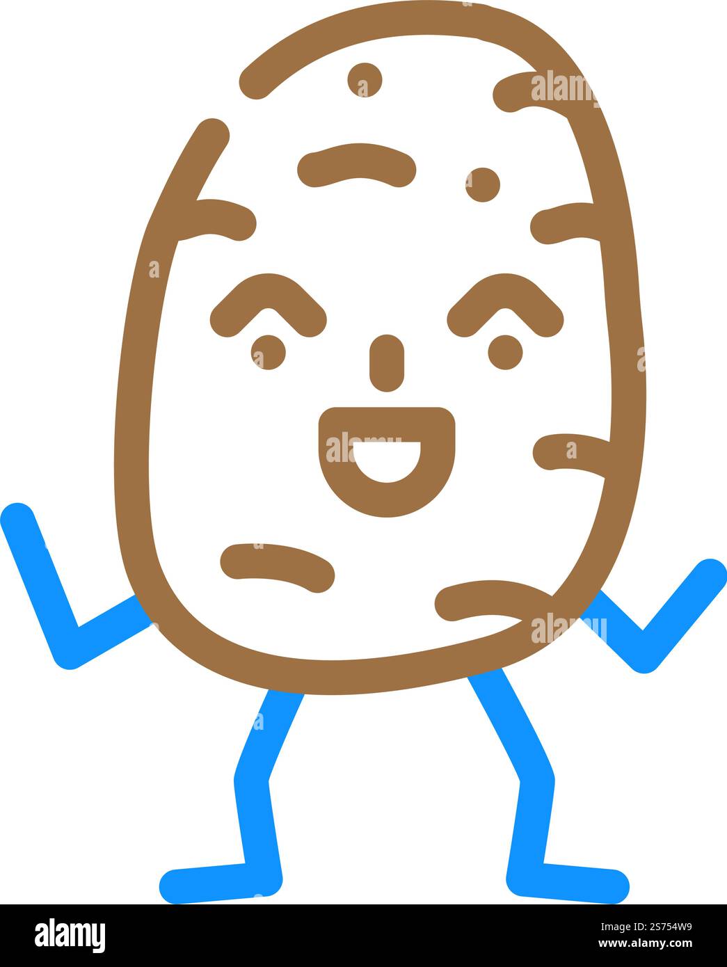 potato vegetable character color icon vector. potato vegetable ...