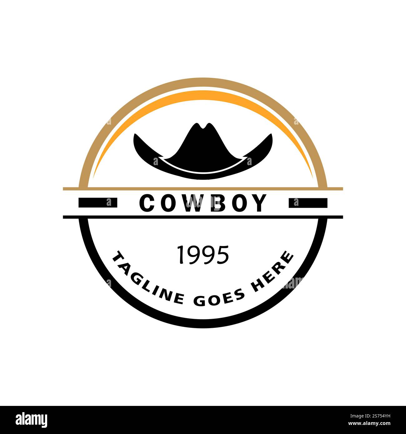Cowboy logo vector template design Stock Vector Image & Art - Alamy