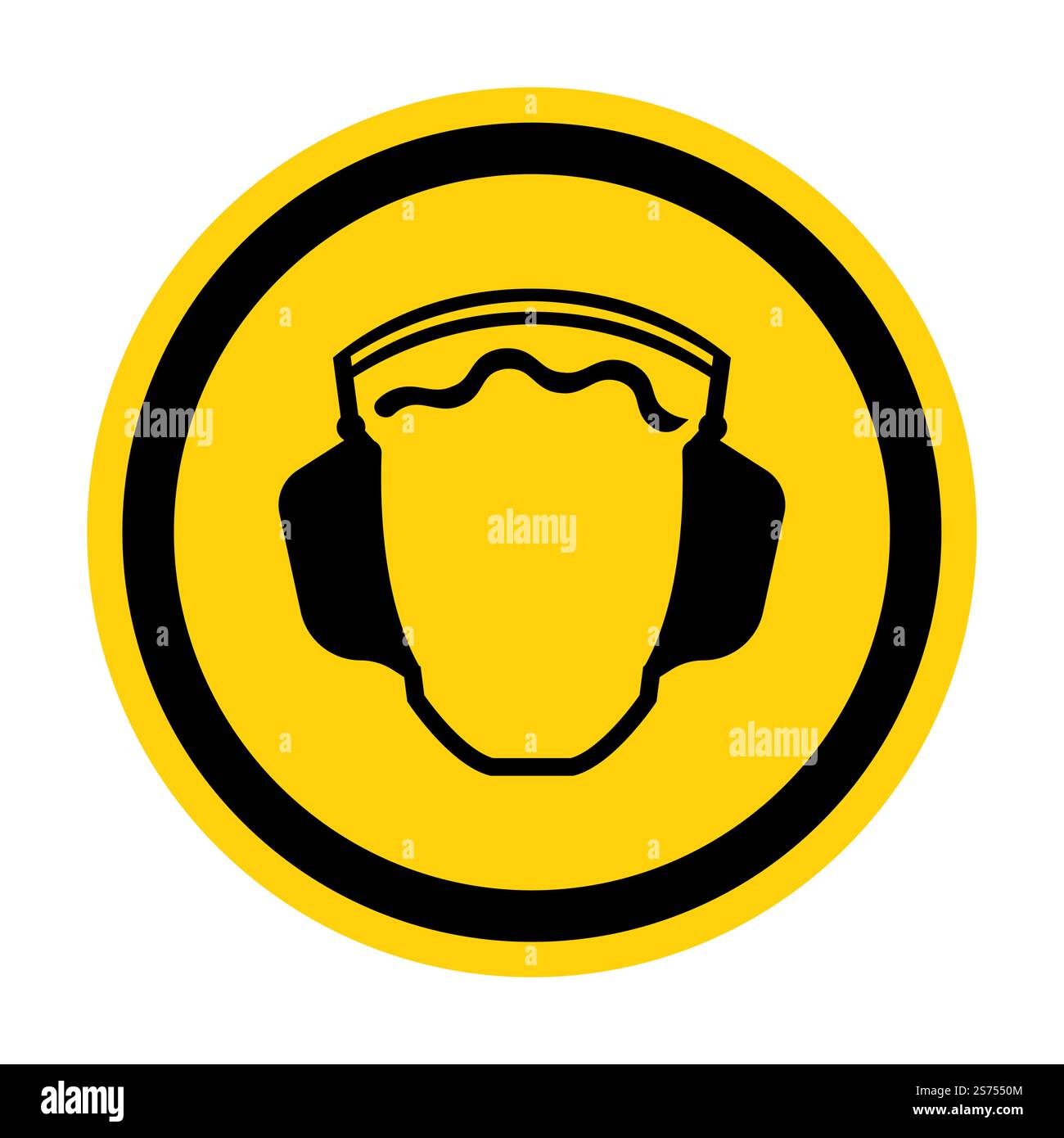 Hearing Protection Symbol Floor Sign Stock Vector Image & Art - Alamy