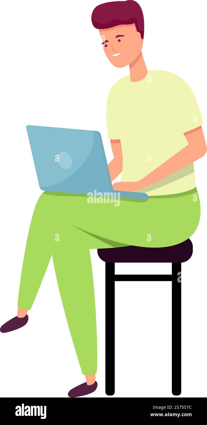 Smart work icon cartoon vector. Online education. Social business ...