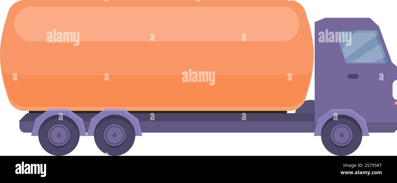 Chemical tanker icon cartoon vector. Gasoline truck. Diesel drive ...