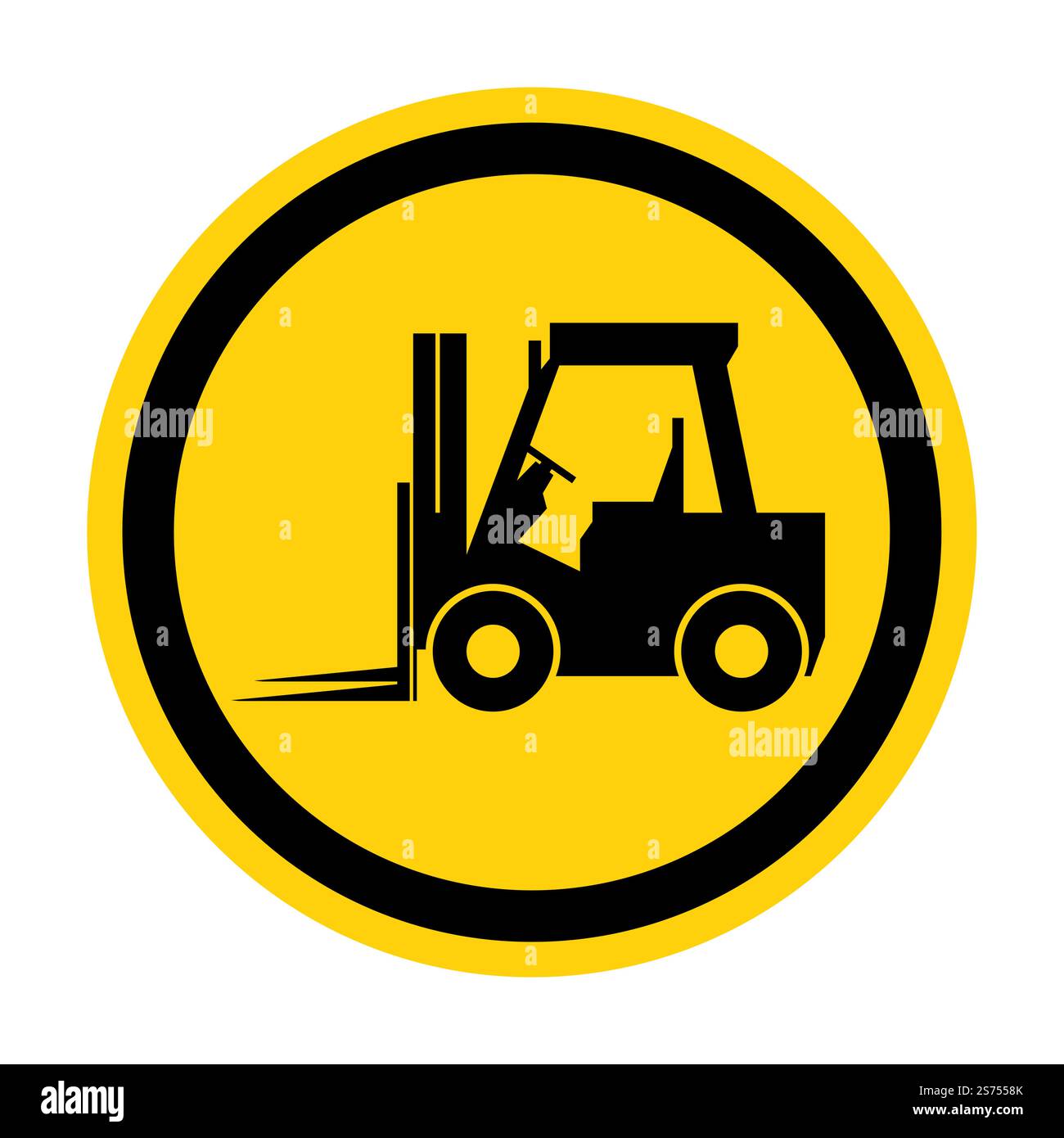 Forklift truck sign,Hazard warning forklift Stock Vector Image & Art ...
