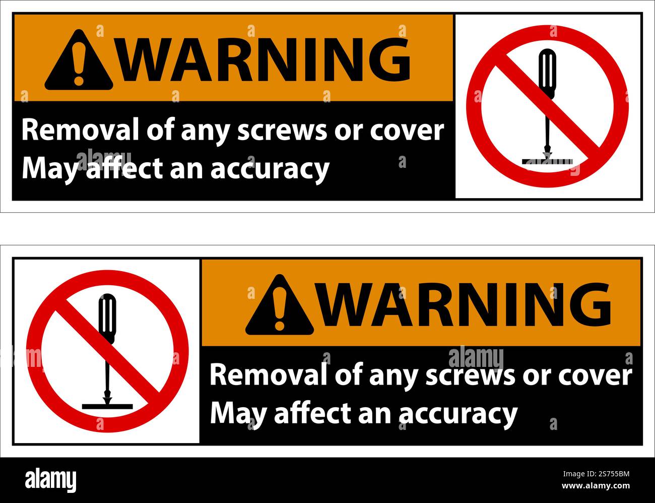 Warning Mechanical Hazard Of Jam Or Cut Inside Keep Hand Clear Stock ...