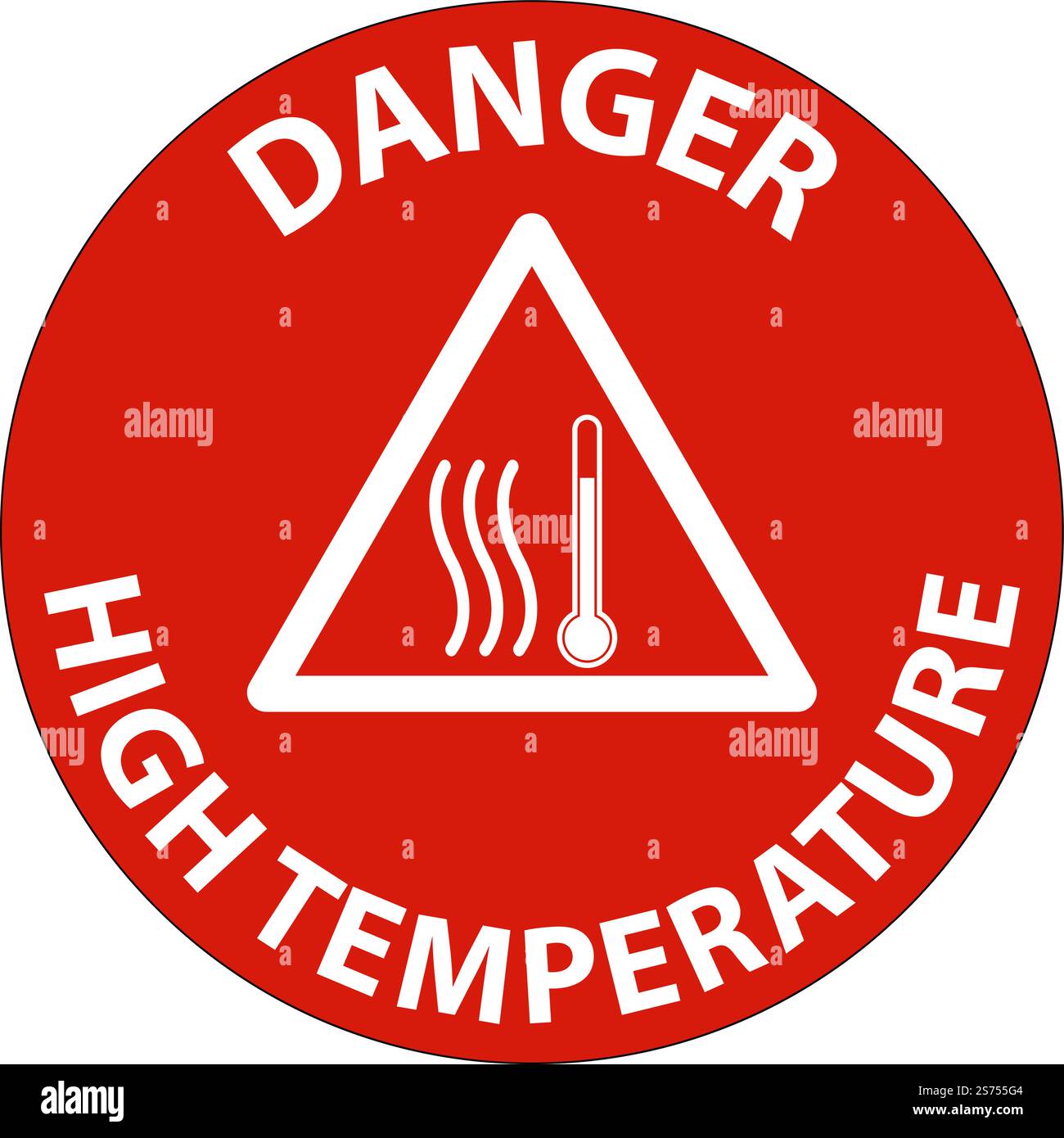 Danger High temperature symbol and text safety sign Stock Vector Image ...