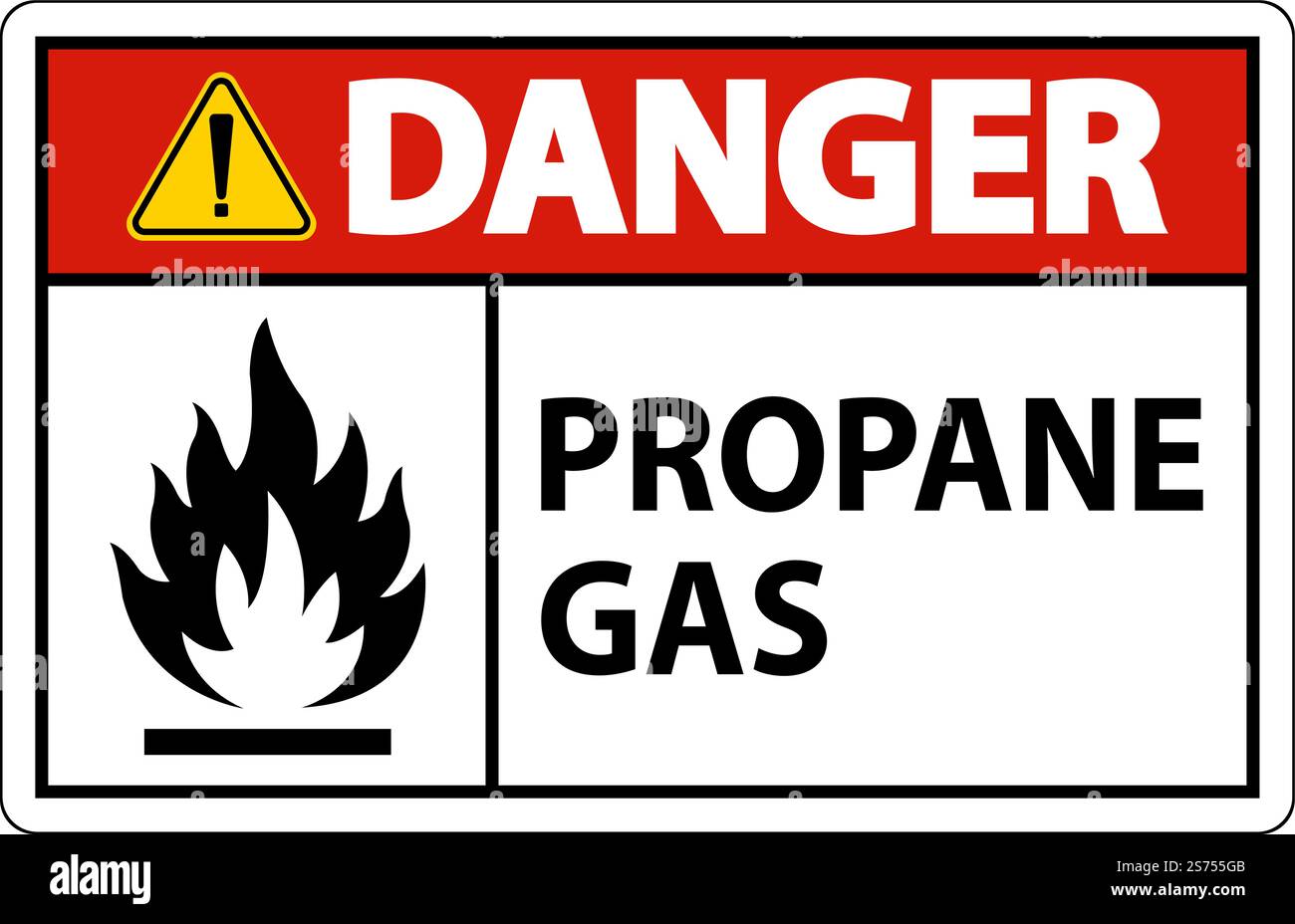 Symbol Propane Danger Label, Propane Gas Sign Stock Vector Image & Art ...