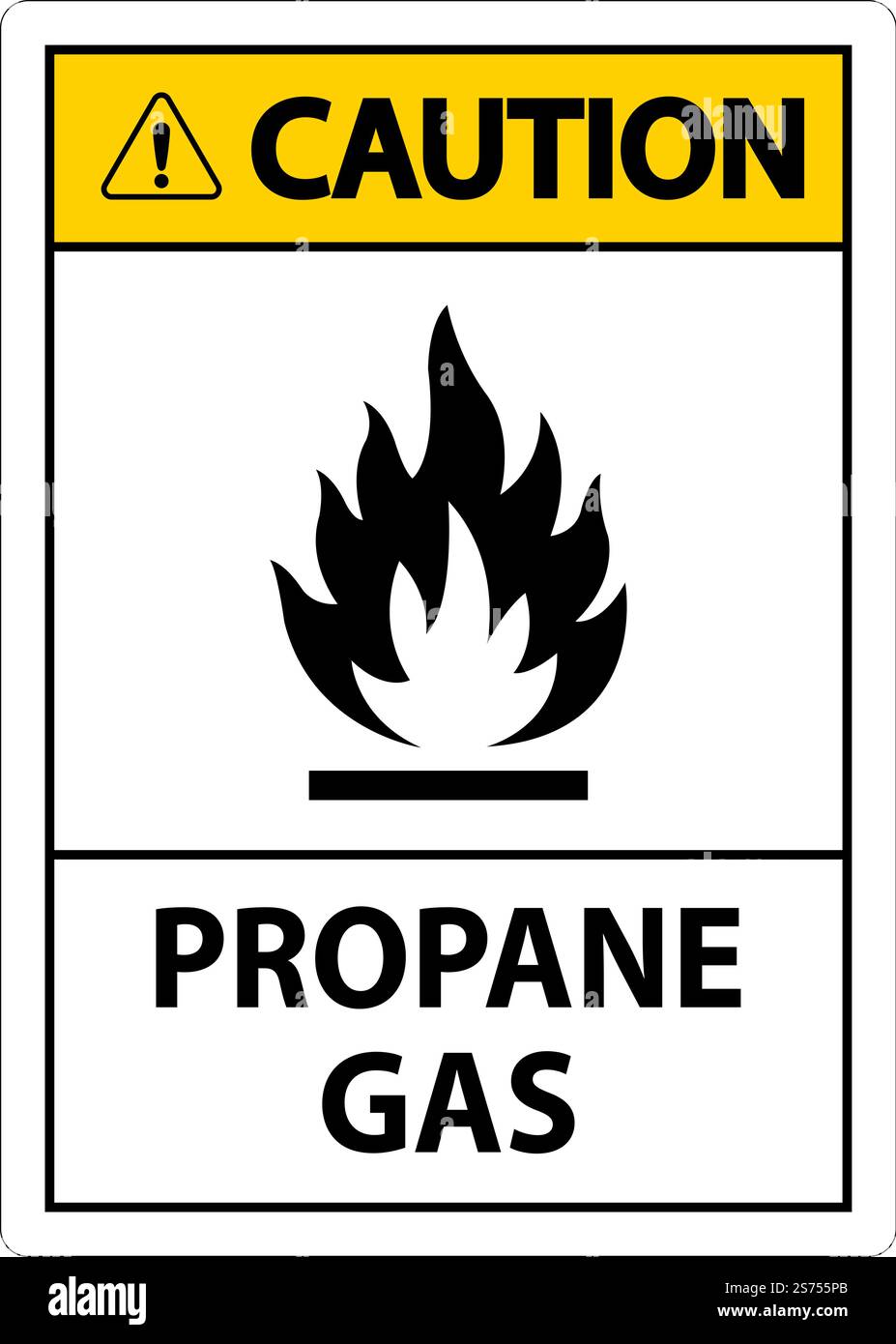 Symbol Propane Caution Label, Propane Gas Sign Stock Vector Image & Art ...