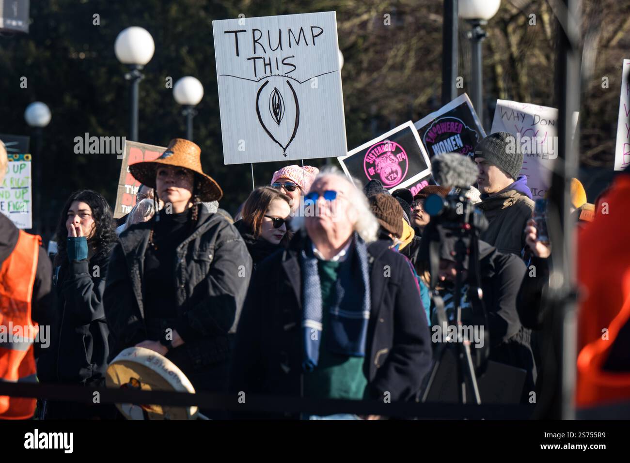 Seattle, USA. 18th Jan, 2025. Large turnout for the Women’s and Peoples ...
